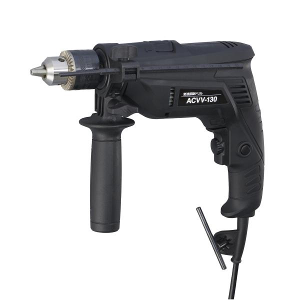 ■仕様・電源(周波数):単相交流100V(50/60Hz)・電流:5.3A・消費電力:500W・無負荷回転数:0~3,000min-1・首径:43mm・ドリルチャック:ドリル径 1.5~最大13mm・定格時間:20分・コード長:2m・穴あけ...