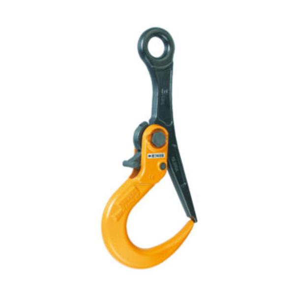 ■仕様・容量(t):3・サイズ(mm):169×383×54・重さ:4kg■商品説明・通常のロック付フックとしての使用や、アイピースでの直吊り作業に。・吊り上げれば自動でロックがかかる。・吊り上げ時は自動的に閉鎖ロックがかかり、ワークから外...