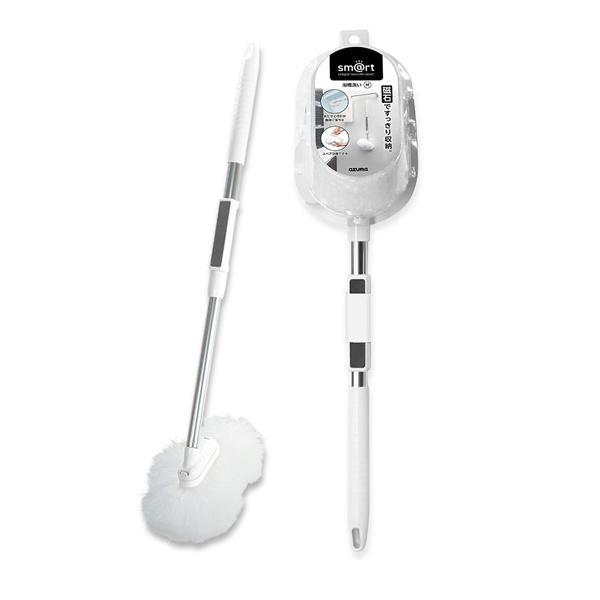 ■仕様・サイズ(約):単体14×70×19cm、パッケージ込12×51×12cm・重量(約):160g・使用時全長:51~69cm・耐熱温度:50℃・材質:ヘッド / ポリプロピレン、ブラシ / ポリプロピレン、柄 / アルミ、磁石 / ゴ...