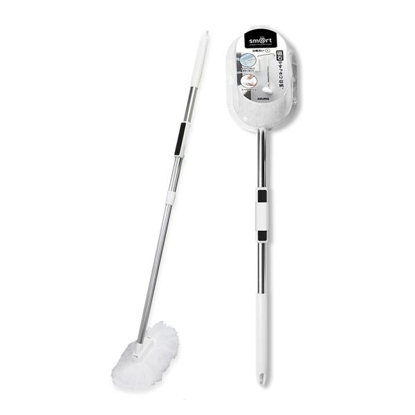 ■仕様・サイズ(約):単体14×99×19cm、パッケージ込12×66×12cm・重量(約):200g・使用時全長:67~99cm・耐熱温度:50℃・材質:ヘッド / ポリプロピレン、ブラシ / ポリプロピレン、柄 / アルミ、磁石 / ゴ...