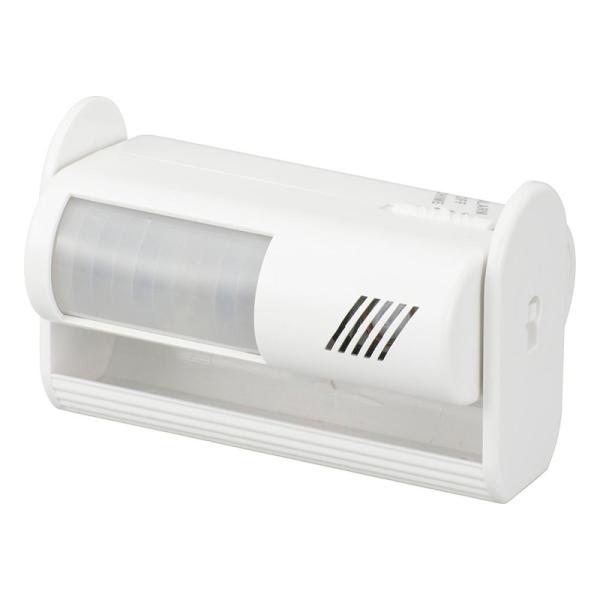 ■仕様・人感センサー検知範囲:約5m(左右約60度/上下約60度)・音圧:防犯アラーム/約70dB、チャイム/約70dB(測定距離1m)・電源:6F22/6LF22形9V乾電池×1個(別売)・付属品:コンクリート用スリーブ×2本、固定用ビス...