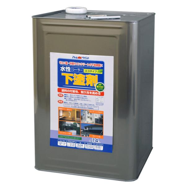 ■仕様・用途:水性塗料用下塗り剤・硬化時間:夏期約2時間 冬期約3時間・上塗塗装可能時間:夏期3時間 冬期6時間以上・塗り回数:1回・使用後の手入れ方法:ハケ洗い/水、うすめ液/不要・内容量:14L・塗り面積:スレート50~80平方m、繊維...