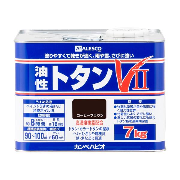 ■仕様・内容量:7kg・性質:油性・仕上がり:つやあり・塗り面積(1回塗り):90~100平方メートル(タタミ約60枚分)・乾燥時間:20℃/約8時間(塗り重ね24時間以上) 、冬期/約16時間(塗り重ね24時間以上)・うすめ液・用具のお手...