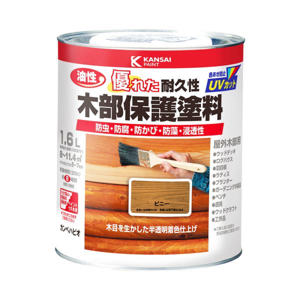 ■仕様・内容量:1.6L・性質:油性・塗り面積(1回塗り):8~11.4平方メートル(タタミ約5~7枚分)・乾燥時間:20℃/約8時間(塗り重ね2時間以上) 、冬期/約12時間(塗り重ね2時間以上)・用具のお手入れ:ペイントうすめ液(使い終...