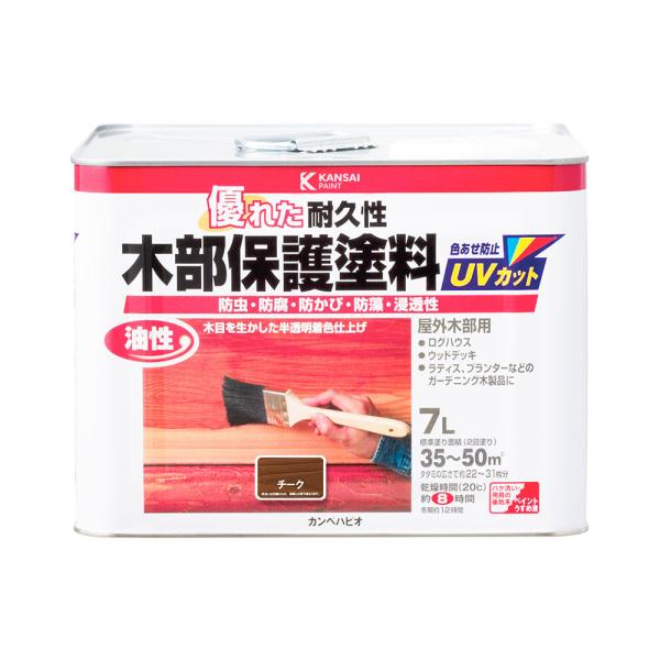 ■仕様・内容量:7L・性質:油性・塗り面積(1回塗り):35~50平方メートル(タタミ約22~31枚分)・乾燥時間:20℃/約8時間(塗り重ね2時間以上) 、冬期/約12時間(塗り重ね2時間以上)・用具のお手入れ:ペイントうすめ液(使い終え...