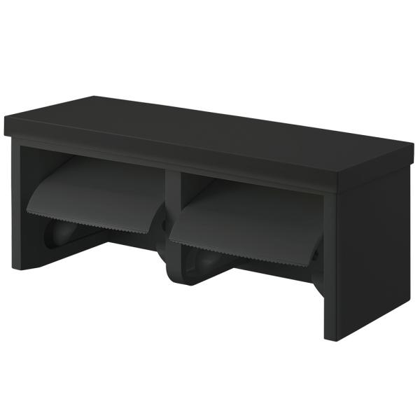 ■仕様・色:ブラック・耐荷重:5kg・製品重量(g):830■商品説明・ペーパーを2つ収納できるダブルタイプ。・ロールペーパーがワンタッチで着脱できます。・棚付きなので小物がおけます。・壁固定用ビス6本入。※品質向上のため予告なく仕様を変更...