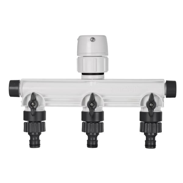 ■仕様・適合蛇口:横水栓・万能ホーム水栓 蛇口径14−20mm、、カップリング付散水栓(ネジ径G1/2管用平行ネジ)、立水栓■商品説明・蛇口を3つに分岐できます。・切替コックで通水・止水が可能です。・かんたん水やりタイマーを2個取り付けでき...