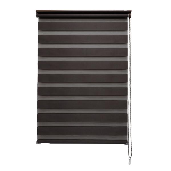 ■仕様・寸法：W130×H150cm・付属品：ブラケット×2個、取付けネジ×2本、カーテンレール用取付け金具×2個■商品説明・スクリーンはベーシックなチョコレートカラー。・2重のスクリーンで自在に光の量を調整可能。・付属のカーテンレール取付...