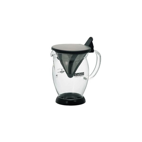 ●熱湯OK　ポットの中にドリッパーが入りました。 メッシュフィルター付きのドリッパー。ペーパーフィルターを使わず、そのままドリップＯＫ。 ドリッパーインのポットなので、珈琲サービスもスムーズにできます。 V６０計量スプーン付。 材質 ガラス...