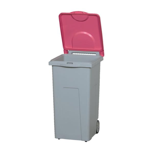 ■仕様・外寸(mm):523×435×813・内寸(mm):390×390×705・色名:グレー/レッド・色コード:GLRES・材質:PP・商品コード:611010-01・メーカー品番:61101001GLRES・備考:呼び容量91リットル...