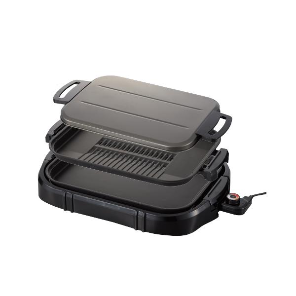 ■仕様・電源:AC100V 50/60Hz・消費電力:1300W・温度調節の範囲:保温~230℃・安全装置:温度ヒューズ:133℃・自動温度調節器:サーモスタット・電源コード長(約):1.8m・外径サイズ(約):幅52×奥行35.5×11c...