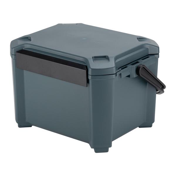 ■仕様・内寸(約):幅28.2×奥行21.2×高さ21cm・収納目安(約):500ml缶なら12本、1Lペットボトルなら4本(横置き)・保冷剤使用量目安:350g、750gタイプを1個ずつ・フタ耐荷重(約):100kg・材質:(本体/フタ/...