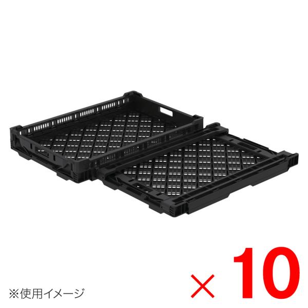 ■仕様・外寸(mm):600×400×88・内寸(mm):570×370×77・有効内寸(mm):570×370×67・折り畳み時全高(mm):47・色名:ブラック・色コード:BK901・材質:PP・内容量(L):14.1・商品コード:56...