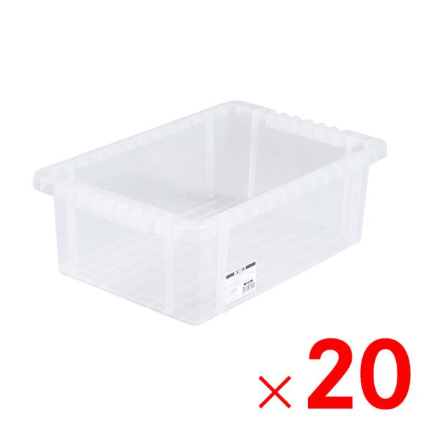 ■仕様・色:クリア・製品サイズ(mm):W287×D435×H145・重量:0.5kg・内寸(mm):W245×D365×H140・容量:13L・耐荷重:収納物15kg・積み重ね段数:5段まで・材質:ポリプロピレン■商品説明・生活用品、大工...