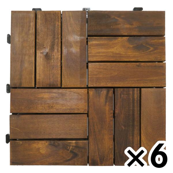 ■仕様・サイズ:(約)300×300mm/1枚・重量:(約)3,700g/1枚・材質:本体/天然木(アカシア)、ベース/ポリエチレン■商品説明・ベランダやバルコニーなどでご使用頂けます。・ジョイント式で設置が楽々。同シリーズの商品を繋げられ...