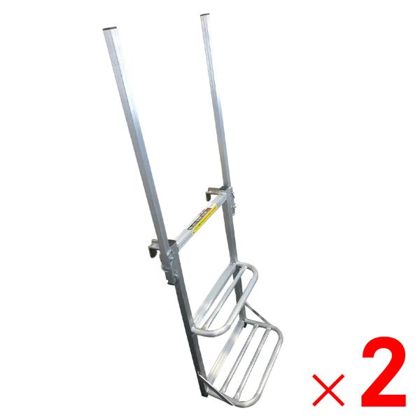 ■仕様・製品サイズ:幅450×高さ800〜1440mm・耐荷重:約100kg・材質:アルミ■商品説明・あおりや溝に引っ掛けるだけの簡単設置。・本体を傷つけないために、取付部にはウレタンカバーを使用。・本体はアルミ製で持ち運びが簡単。・伸縮可...