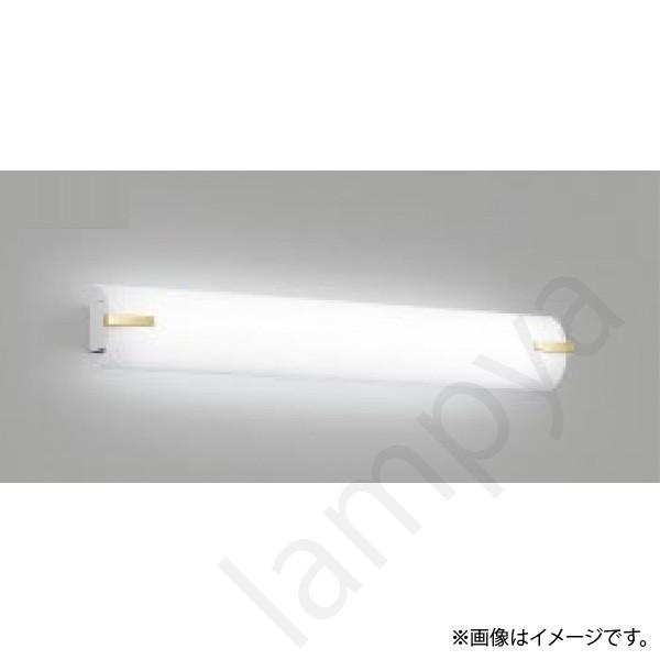 鏡上灯　直付・壁付取付　FL20W相当化粧ネジ式　a-クリーン◆LED◆鋼・白色塗装◆アクリル・乳白色◆飾：プラスチック・金色メッキ◆高-100 幅-654 出幅-96mm 重-1.1kg◆光源寿命:40,000時間◆調光器との併用はできま...