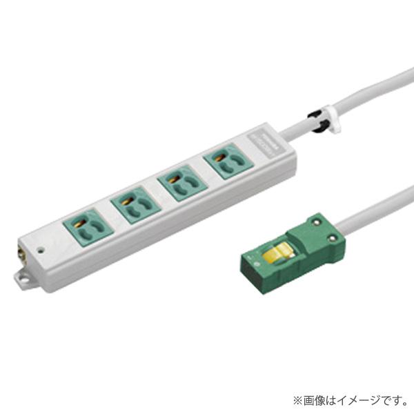 ハーネス用OAタップ 抜止（キャブタイヤケーブル付）4コ口３ｍ 緑●15A-125V●VCTケーブル長3m●ハーネスプラグ付●電源表示付●磁石付※本商品は受注生産品のため発送までにお時間をいただく場合があります。納期については、ご注文後、当...