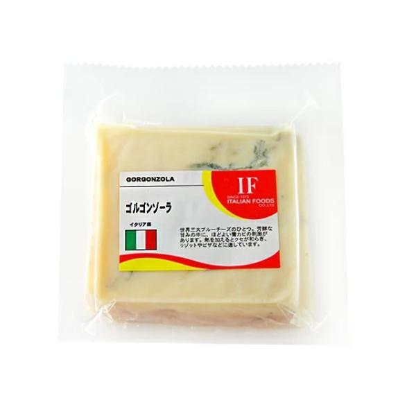 世界三大ブルーチーズの１つです。他のブルーチーズに比べクリーミーで塩分も控えめ。そのままテーブルチーズやお料理にも最適です。熱を加えるとクセが和らぎ、リゾットやピザなどに適しています。・名　称　ナチュラルチーズ・原産国　イタリア・原材料　ナ...