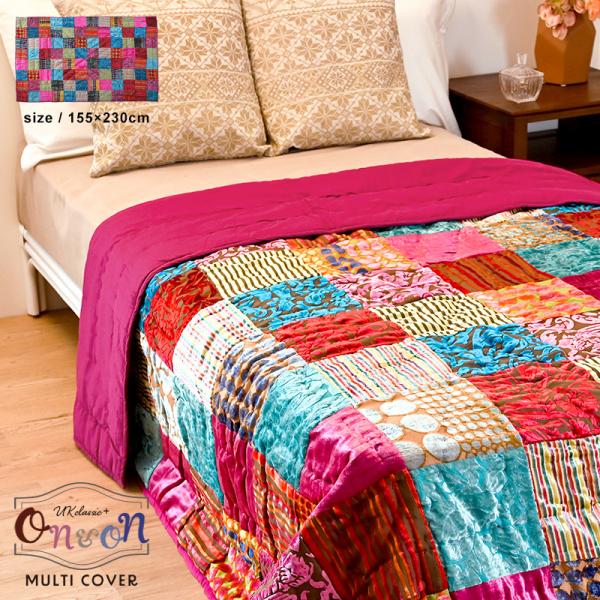 【商品名】ON＆ON マルチカバー 155×230cm ZDL800ML15【ポイント】エレガントな中にも遊び心を感じる、カラフルで様々なパターンを使用したベルベット生地は、眺めているだけでもワクワク楽しい気分に。 1点1点ハンドメイドによ...