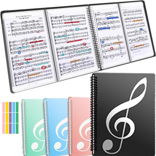 商品名 【WRITABLE MUSIC FILE ４面見開き そのまま書ける楽譜ファイル】原産国 中国タイプ Type B：20ページ(4ページ×5ファイル) ト音記号カラー ブラック、ミント、ブルー、ピンク対象サイズ A4 / A3注意事...