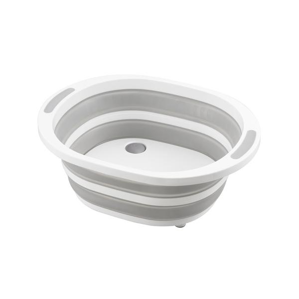 デイズ 折り畳み式洗い桶 (DS-09)折り畳みタイプの洗い桶です蛇腹式で使わない時は幅を取らずにコンパクトに収納できる洗い桶。本体底部は平らなのでカッティングボード(まな板)としても使えます。サイズ／約400×317×152mm　　　　(...