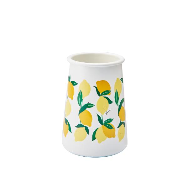 プルーン ホーローツールスタンド レモン(PTS-203)散らかりがちなキッチンツールをかわいく収納！ポップで爽やかなレモン柄おうちでの生活に彩りと楽しさを添えるplune.（プルーン）のデザイン。はつらつと明るいイエローが爽やかな印象を与...