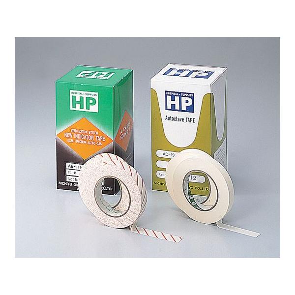 【特徴】●1本のテープでオートクレーブ（橙色→黒褐色）、EOガス（橙色→緑色）の両方に使用できます。●滅菌工程がひと目でわかります。【仕様】●型番：AE-24●幅(mm)×長さ(m)：24×50●入数(巻)：9●用途：オートクレーブ用(12...