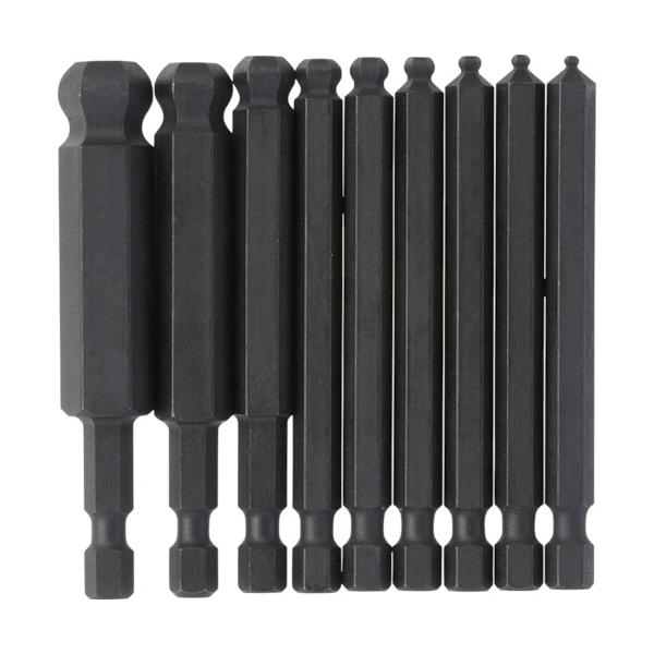 【特長】●電動工具との使用に最適です。●ボールポイント形状により最大25度の角度で回す事ができます。●プロガード加工は一般的な黒染加工の5倍以上の耐食性があります。●鋼材にはバナジウム鋼のような一般的な鋼材に比べ、20%以上も強度があるプロ...