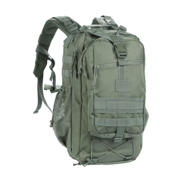 【特長】●軽量かつコンパクトなデザインのバックパックです。●MOLLEシステムが前面と側面についており、別売りのポーチなどを取り付け可能です。●両サイドにボトルホルダーが付いています。