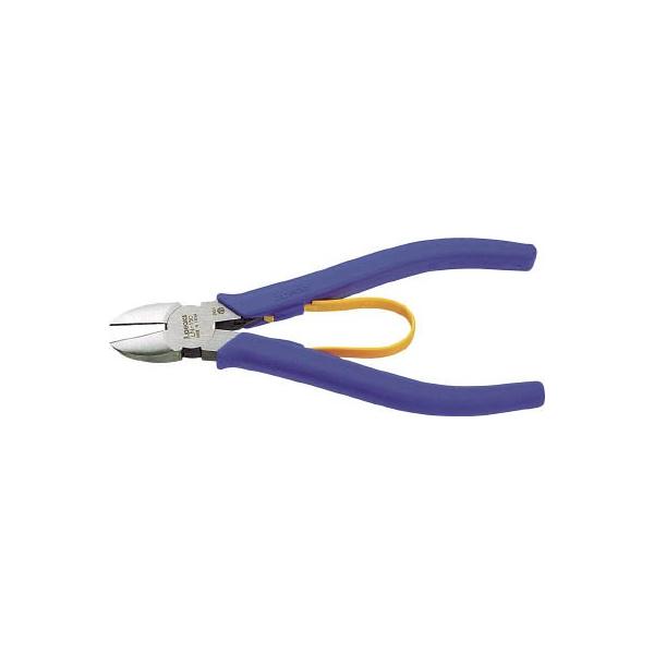 【特長】●長時間の作業でも疲れにくい、軽量のニッパです。●全長をほとんど変えず、ハンドルの形状と頭部の厚みを大幅に削りました。●手になじむエラストマー樹脂グリップです。【用途】●電気工事業●建設業【仕様】●切断能力(mm)鉄線：φ1.9●切...