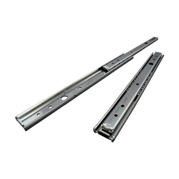 【特長】●ドロワーメンバーを3/4引き出せるスライドレールです。●全長が最短の200mmから最長の550mmまであります。●ボールベアリングを採用した精密スライドレールです。●全開時、引き抜くことのできないストップタイプです。【用途】●住宅...