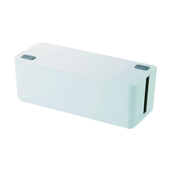 【特長】●複数のケーブルやコードで雑然としがちな電源タップまわりを、スッキリ快適に収納できるケーブルボックスです。●6個口の電源タップを収納可能です。●天面のフタを外して電源タップを収納するだけで使用可能です。●左右どちらからでも電源ケーブ...