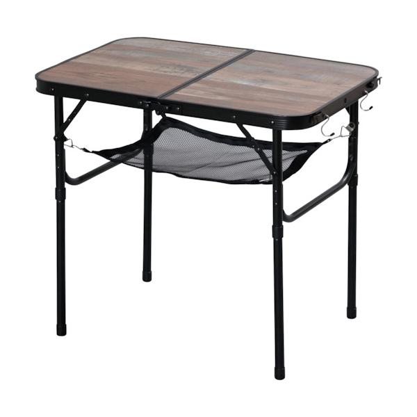 【特長】●屋外に馴染む木目調デザインで、テーブルの高さ調整が可能なフォールディングテーブルです。●メラミン加工の天板を採用しているので、傷付きにくく熱にも強いです。●テーブルサイドにはビニール袋が掛けられるフックが付いています。●収納時は、...