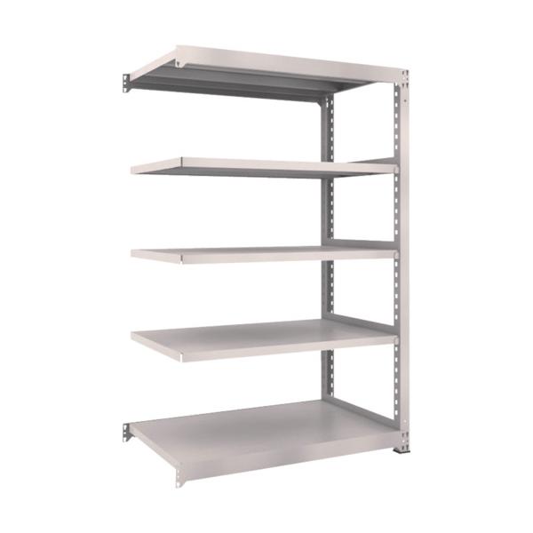 【特長】●ボルトを1本も使用していないボルトレス構造で、分解・組み立てが簡単。組立作業の時間を大幅に短縮できます。●棚の段変更が、25mmピッチで、自由に調整、変更ができます。●高さ、奥行が同じであれば、増結することができます。また、支柱を...