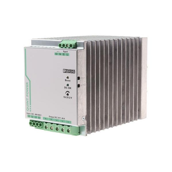 ●入数：1個●入力電圧320 → 575Vac 450 → 800Vdc●出力電圧24V dc●出力電流40A●電気的位相3●タイプモード切替●スイッチング電源 QUINT POWER 2866802 出力：24V dc 出力：40A