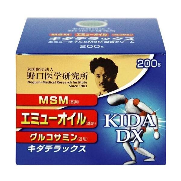 商品の説明「野口医学研究所キダデラックス200g」は、ベタつかず臭いがしない、気になるところに直接塗ることができるクリームです。エミューオイルを配合したことで、安心してご使用頂けます。