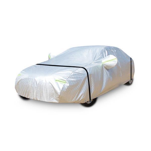 【商品説明】あなたの愛車を日差しや雨、ほこり、黄砂、雪などからしっかり守る全面カーカバーです。表面は高密度オックスフォード風アルミメッシュ素材で、耐久性と撥水性に優れ、裏面にはやわらかい裏起毛素材を使用。車体を傷つけずに保護します。・セダン...