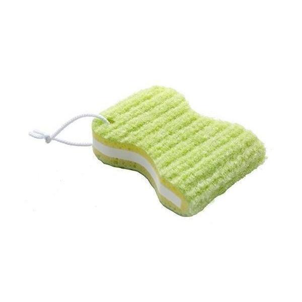 サンコー BH-51  グリーン 洗濯用品 泥汚れ ブラシ 洗濯ブラシ ゴシゴシ洗濯クリーナー スポンジ 両面