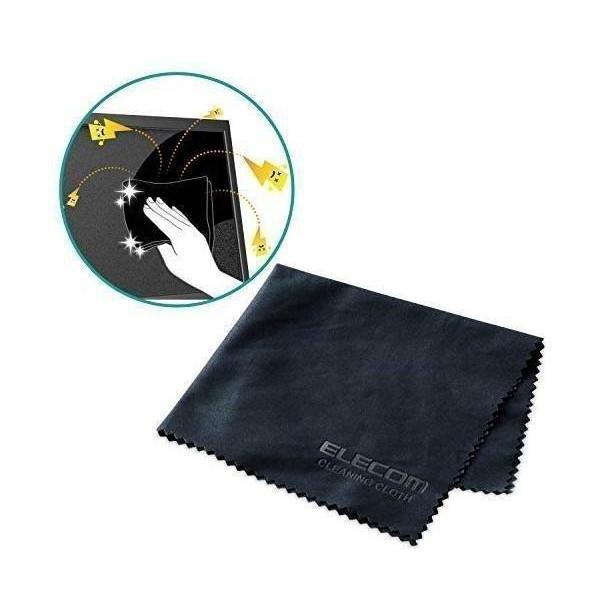 エレコム KCT-009BKAS ブラック クリーニングクロス 超極細繊維 静電気抑制タイプ