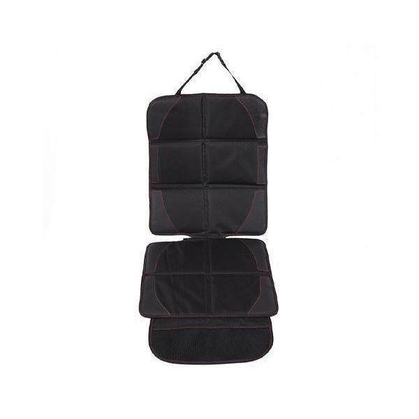 【商品説明】座席にチャイルドシートの跡がつくのを防いでくれる！チャイルドシートのずれを防止！ストラップを調整しバックルで固定するだけの取り付け簡単！【商品仕様】カラー　ブラックチャイルドシート マット カバー シートカバー ジュニアシート ...