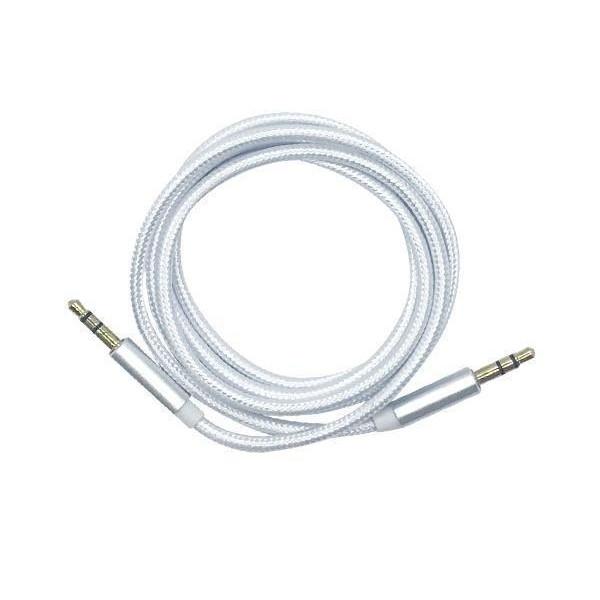 【商品説明】3.5mmステレオミニプラグ（オス）ケーブルです。ケーブル長は1.0mでスマートフォンや音楽プレイヤーなどから外部スピーカーに接続して音楽を楽しめます。ケーブル部分はナイロンメッシュで覆っているので断線しにくくなっています。【商...