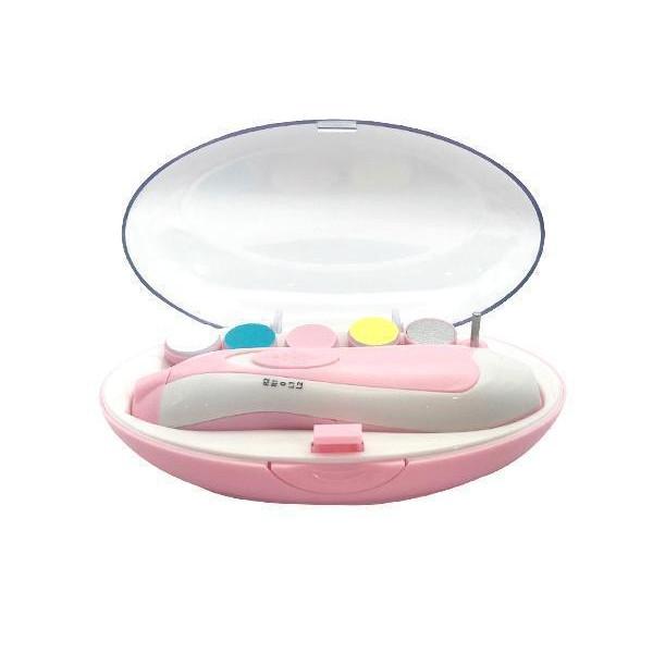 【商品説明】赤ちゃんからママまで使える爪切りセットLEDライト搭載で赤ちゃんが眠っている間に爪のケアができます。コンパクトなのでバッグに収納して持ち歩けます。【商品仕様】カラー　ピンクセット内容　本体、パッド6種類ネイル ケア 電動 ベビー...