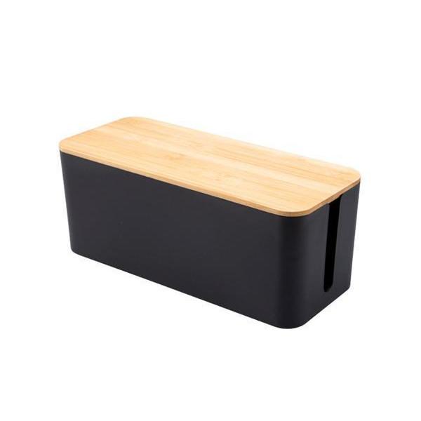 【商品説明】・ケーブルタップをすっきりまとめることができる収納ボックスです。・子供やペットのいる家庭でのいたずら防止になります。・トラッキング現象の予防にも役立ちます。・シンプルなデザインでインテリアにも馴染みます。【商品仕様】カラー ブラック