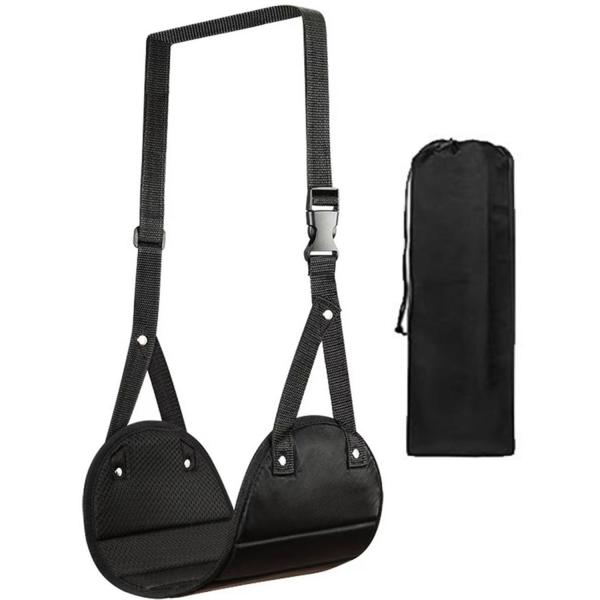 【商品説明】飛行機 新幹線 バスなどでの長時間移動による足 股関節の負担や疲労を減少させる便利なグッズ飛行機や新幹線 高速バスなどの前方座席テーブルに引っ掛けるだけの簡単装着。ベルトの長さも調整できるので態勢を簡単に変えることが可能で長時間...