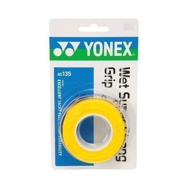 2個セット ヨネックス AC135-004 イエロー ウェットスーパーストロンググリップ YONEX