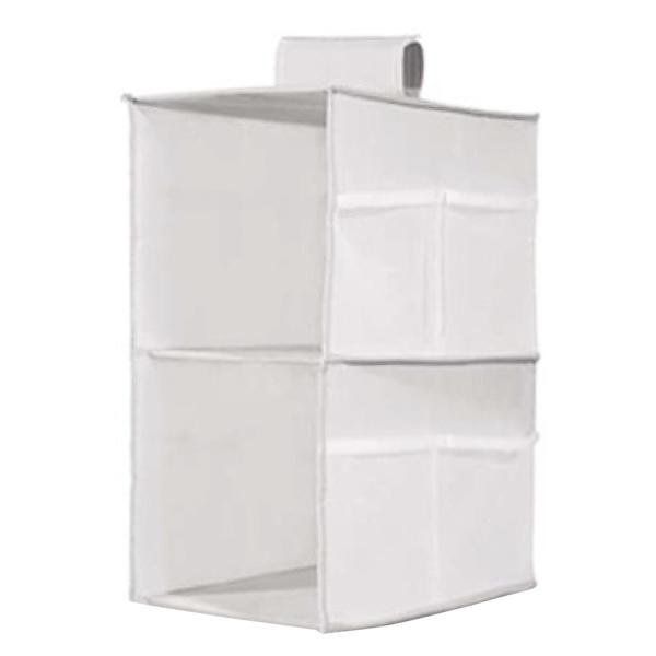 【商品説明】・クローゼット等に吊り下げて使える2段式の収納ラック。衣類やバッグ、小物などをすっきり整理整頓できます。・折りたたみ可能で使わない時はコンパクトに収納できる省スペース設計です。・上下2段に分かれた設計で、用途ごとに分類収納が可能...