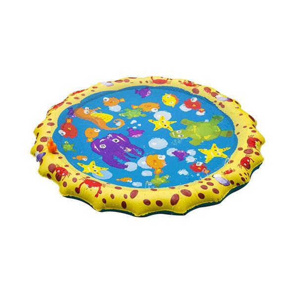 【商品説明】ホースの水圧で水しぶきが上がる！手軽で楽しい噴水マット！暑い夏の日の水遊びにピッタリ！