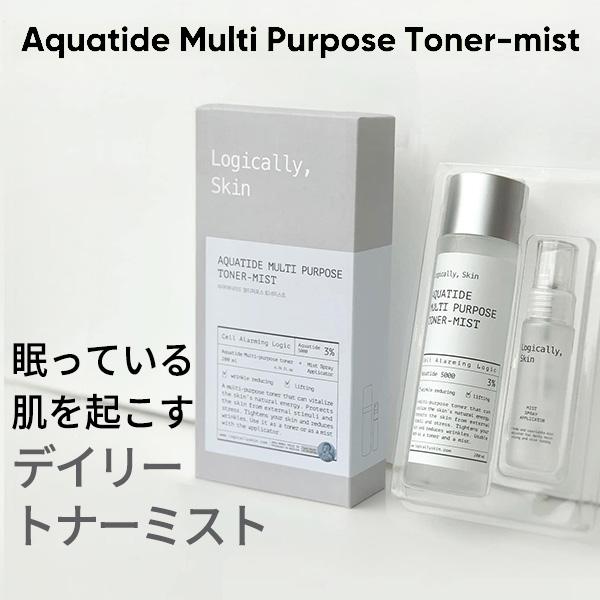 肌を落ち着かせて肌のキメを整える、スキンケアの第一段階に使うデイリーミストです。【商品名】アクアタイド マルチパーパストナーミスト 【容量】200ml 【広告文責】(株)CJK 03-6279-3221【製造】logically, skin...