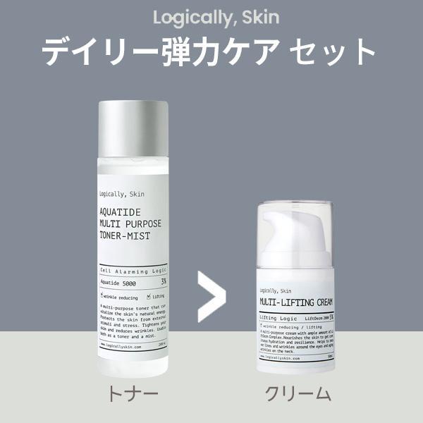 肌を落ち着かせて肌のキメを整える、スキンケアの第一段階に使うデイリーミストです。【商品名】アクアタイド マルチパーパストナーミスト 【容量】200ml 【商品名】マルチ リフティング クリーム【容量】50ml 【広告文責】(株)CJK 03...